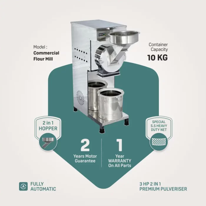Commercial Flour Mill 10 KG – Freedom Atta Chakki